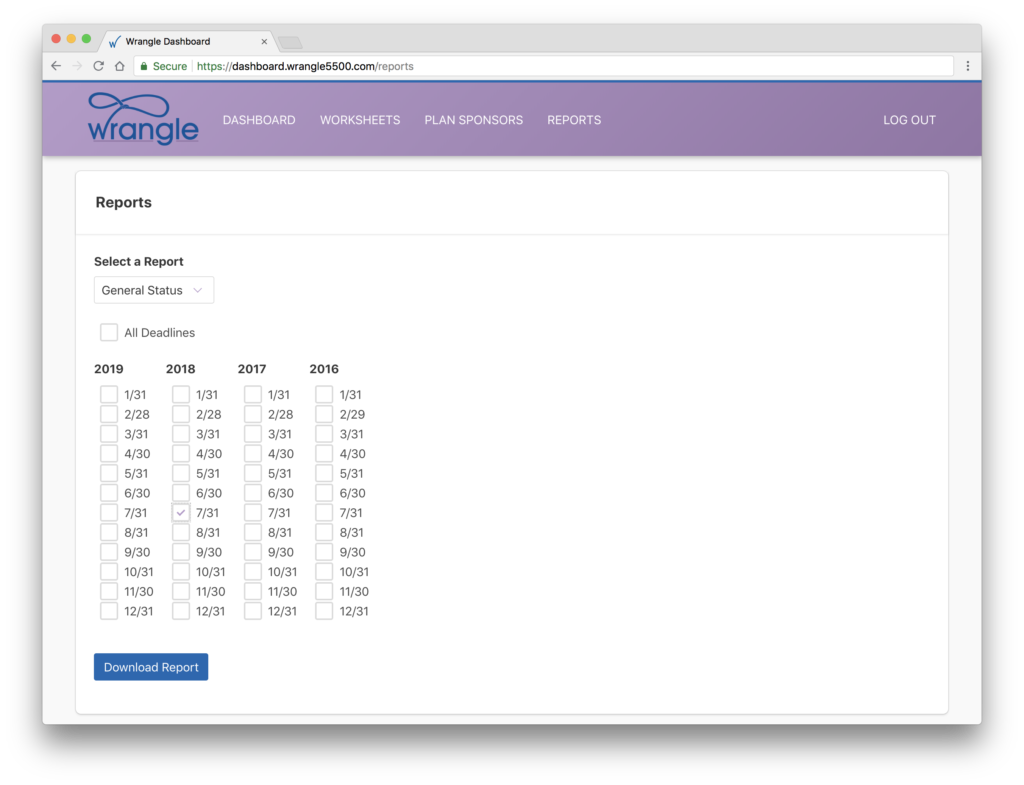 wrangle-dashboard-4 - Wrangle 5500: ERISA Reporting and Disclosure